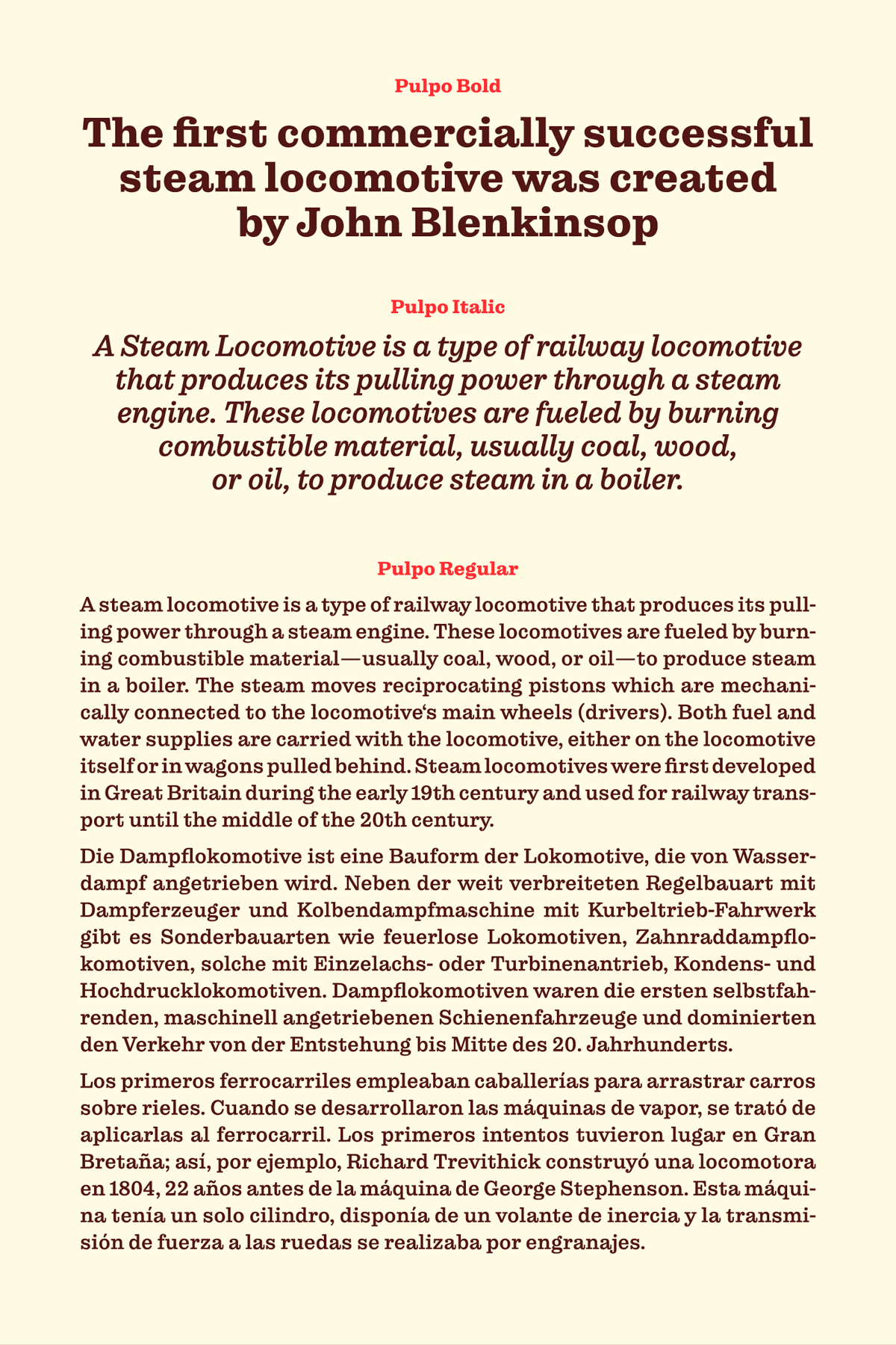 Pulpo Font Family from Floodfonts