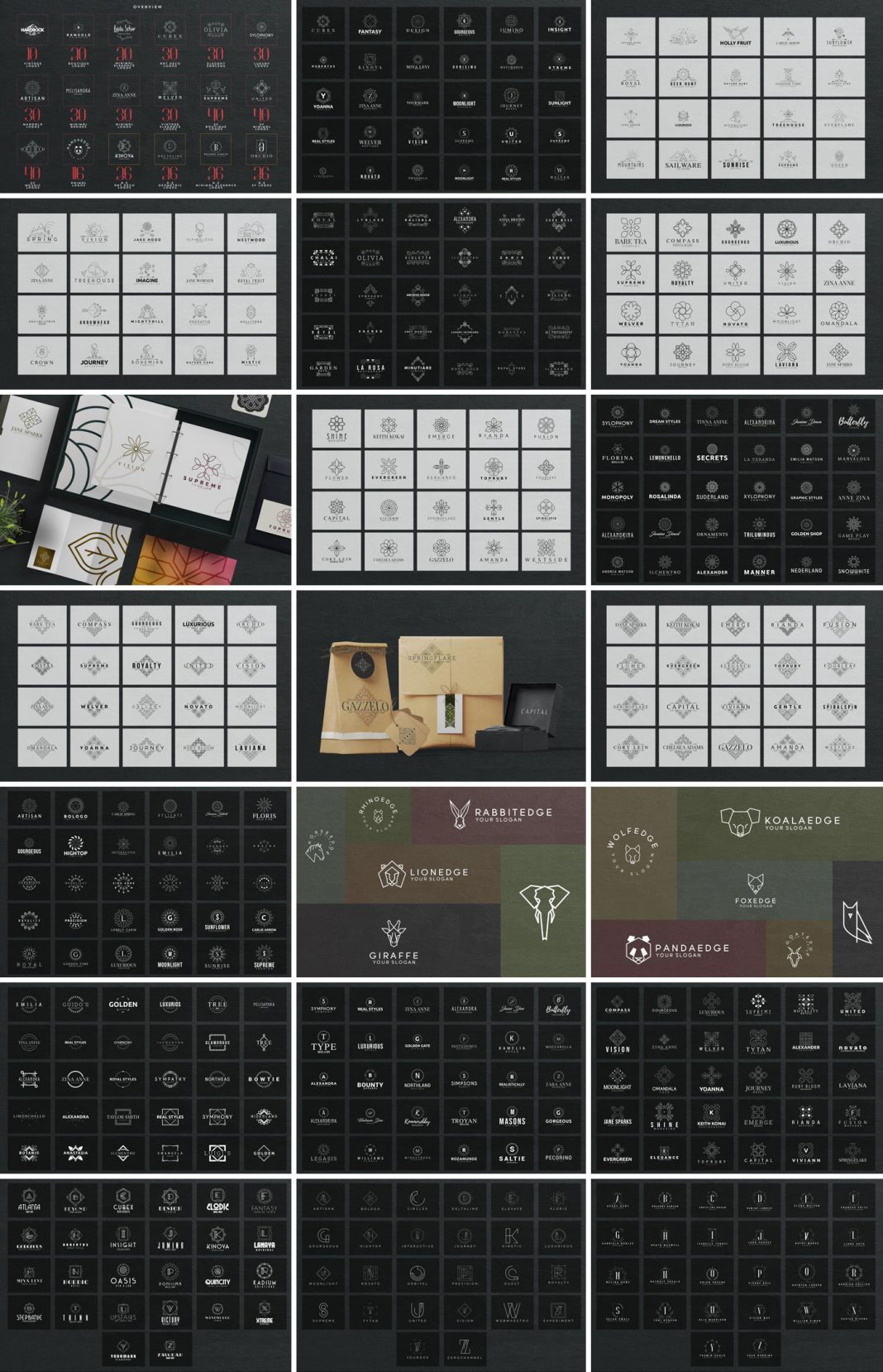 600 Logo Templates for Adobe Illustrator and Photoshop