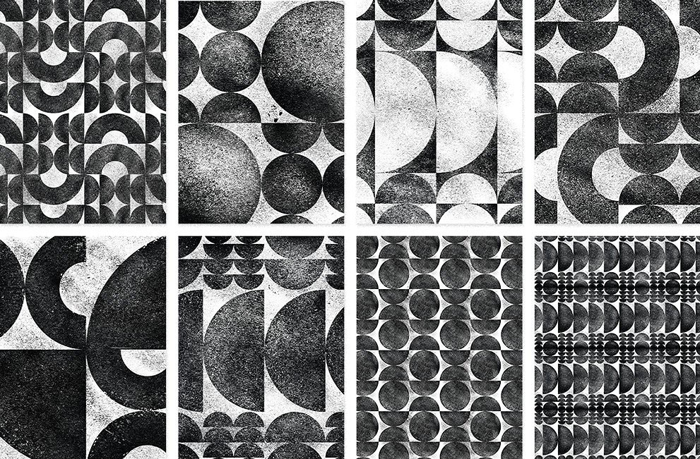 60 Textured Grid Patterns from Huebert World