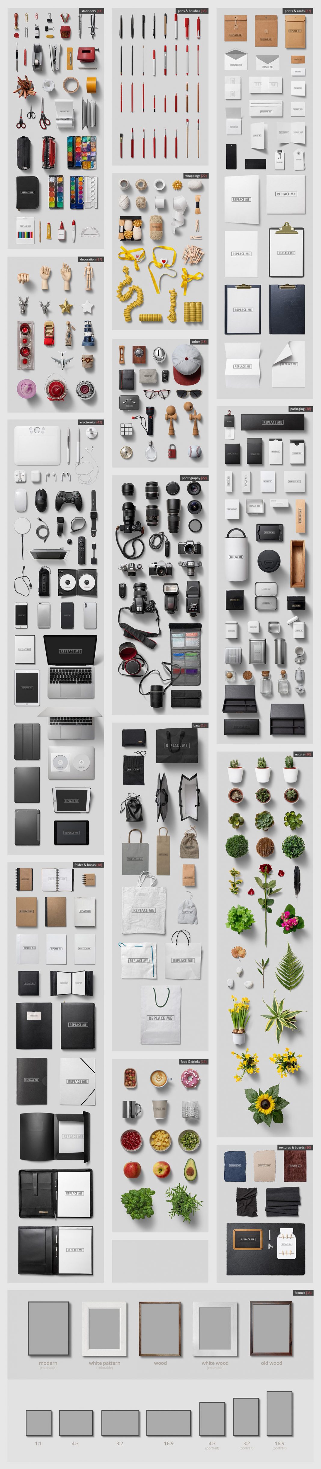 Photoshop Art and Branding Scene Templates by h3design