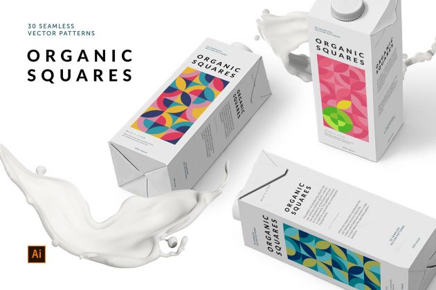 Organic Squar Patterns: 30 Seamless Graphics