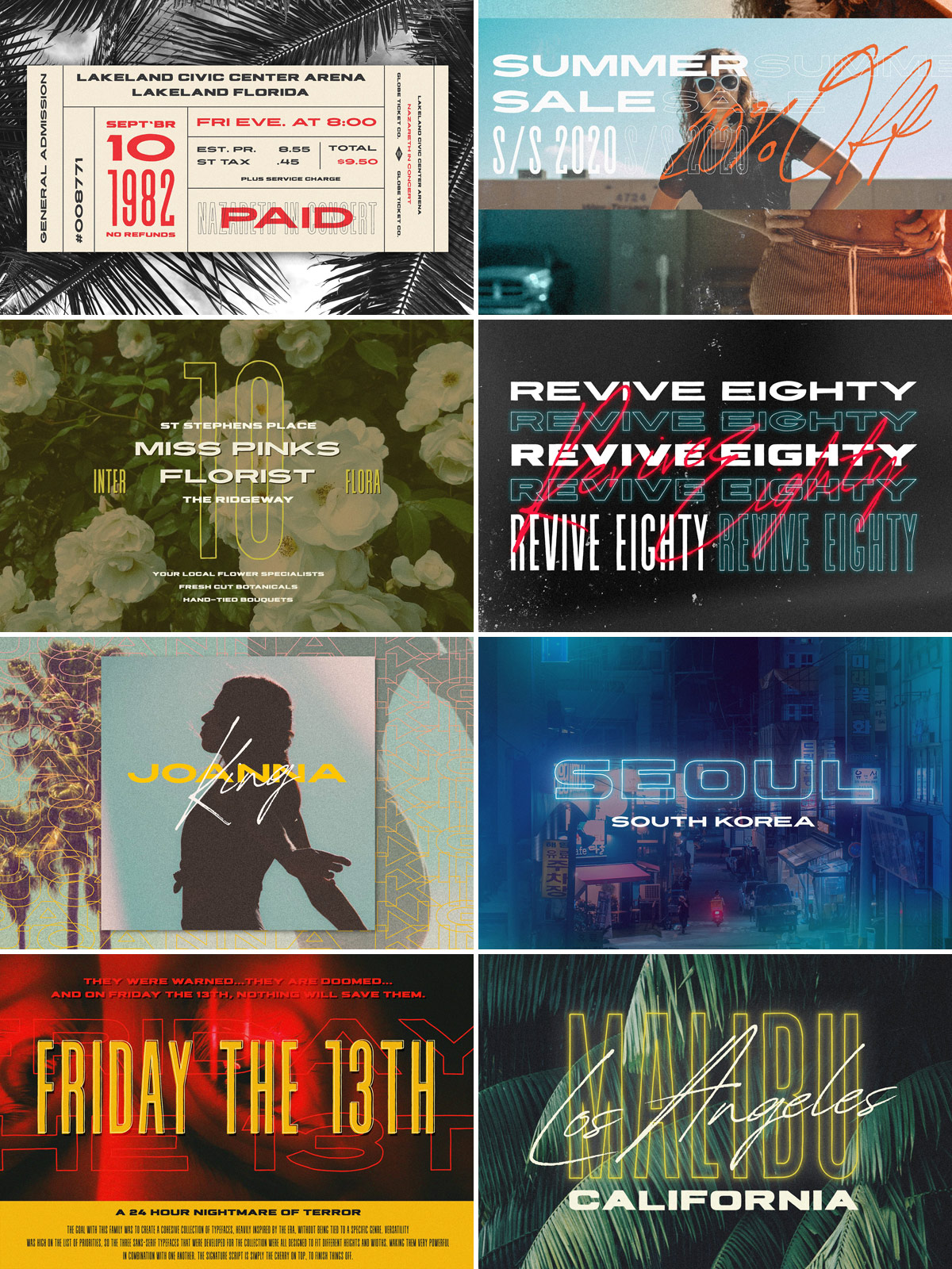 80s Retro Fonts from Tom Chalky