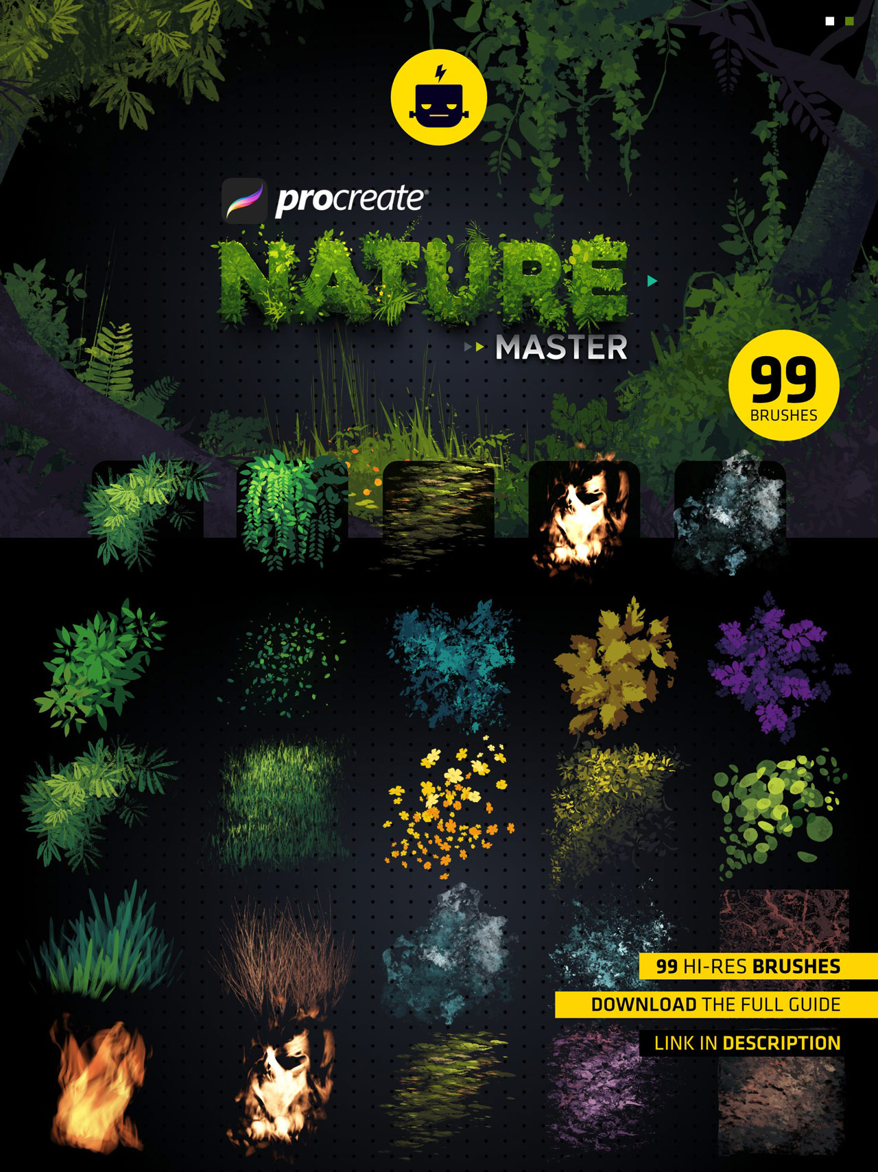 Nature Master Collection for Procreate with 99 Brushes