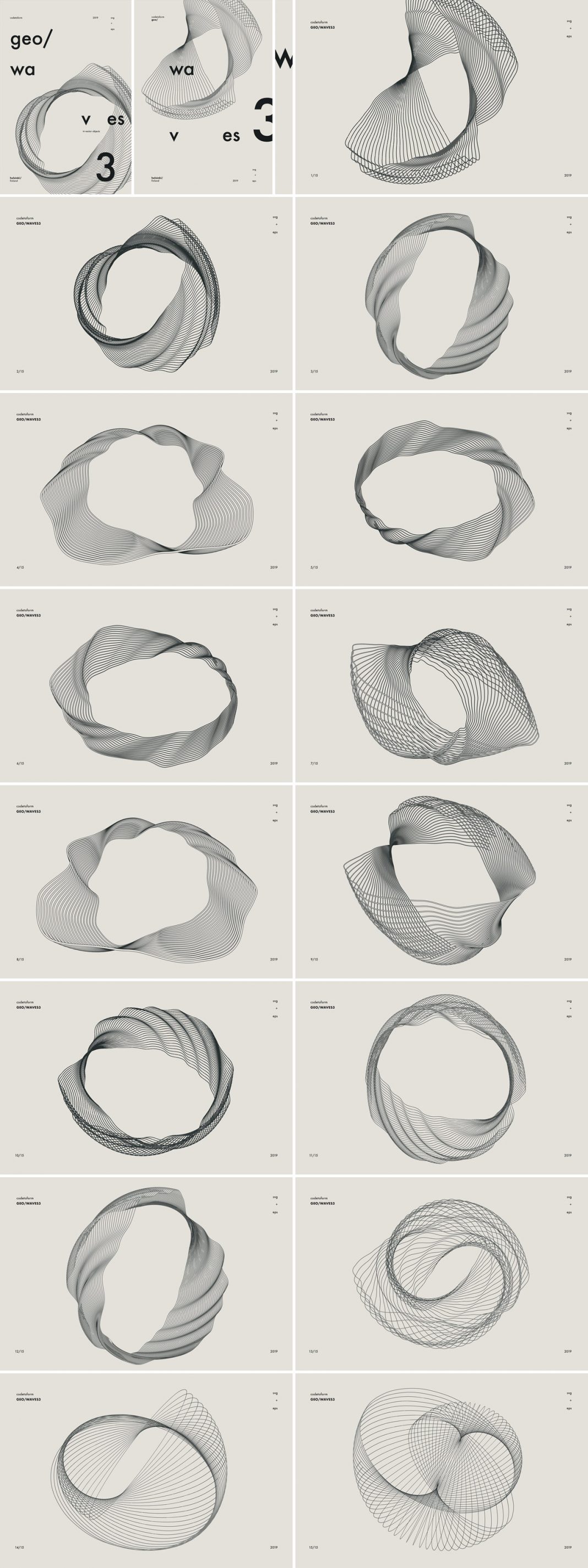 GEO/WAVES 3: Abstract Vector Graphics for Download