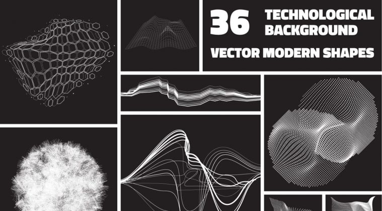 Download 36 Technological Vector Shapes