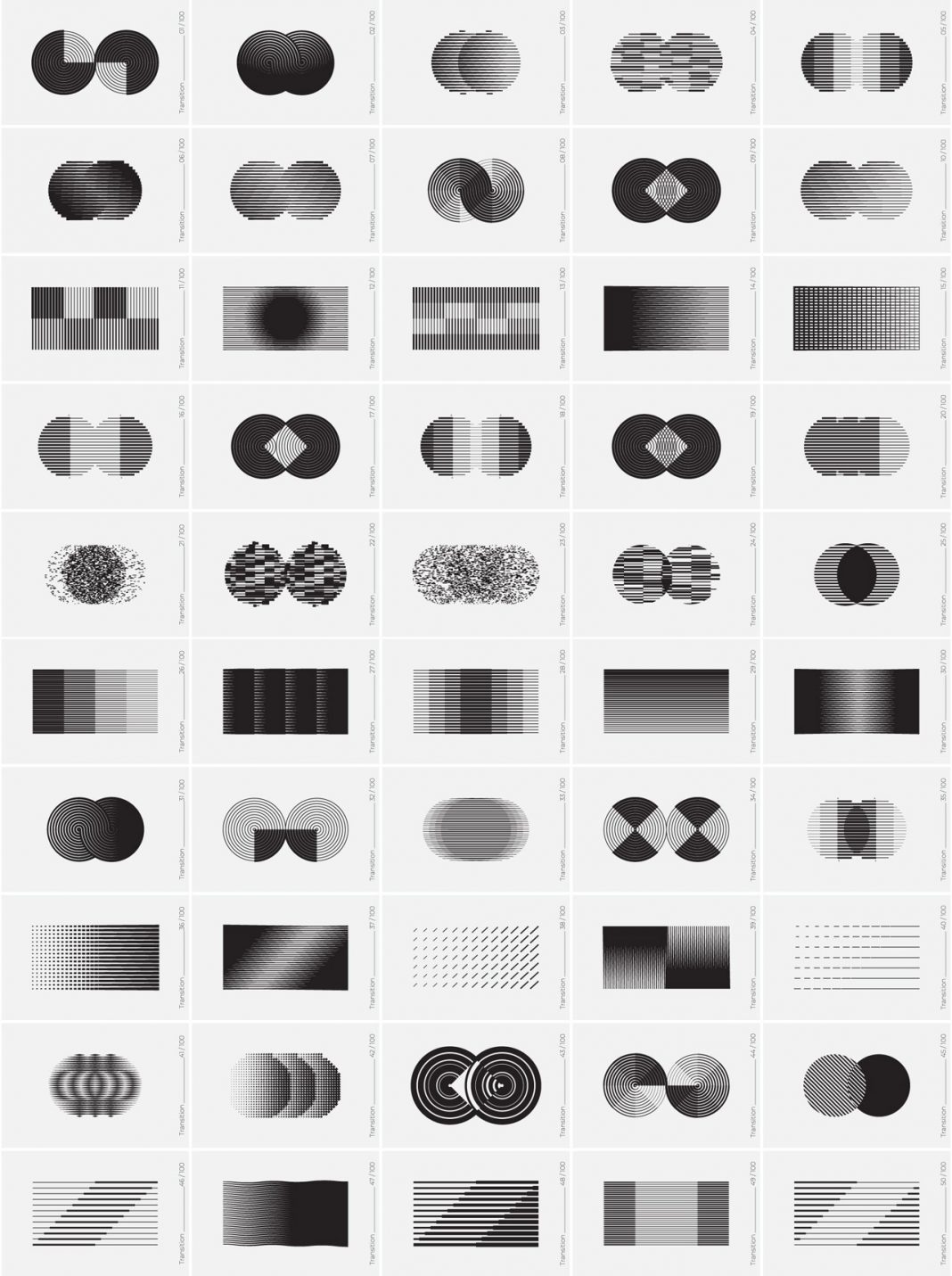100 Transition Vector Shapes by Ivan Kamzyst