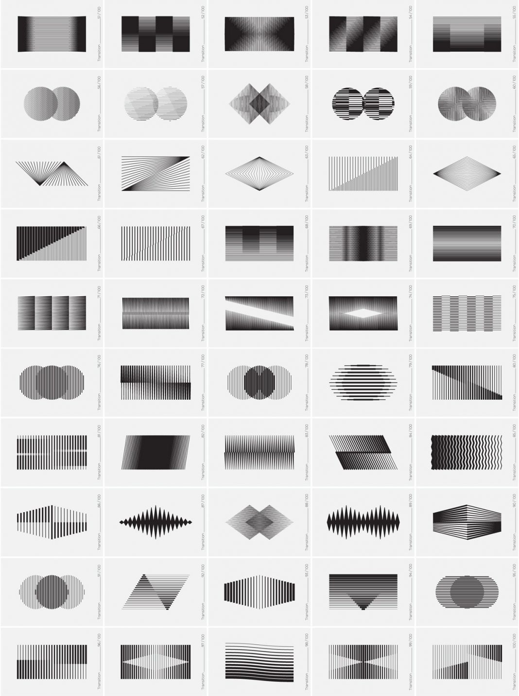 100 Transition Vector Shapes by Ivan Kamzyst
