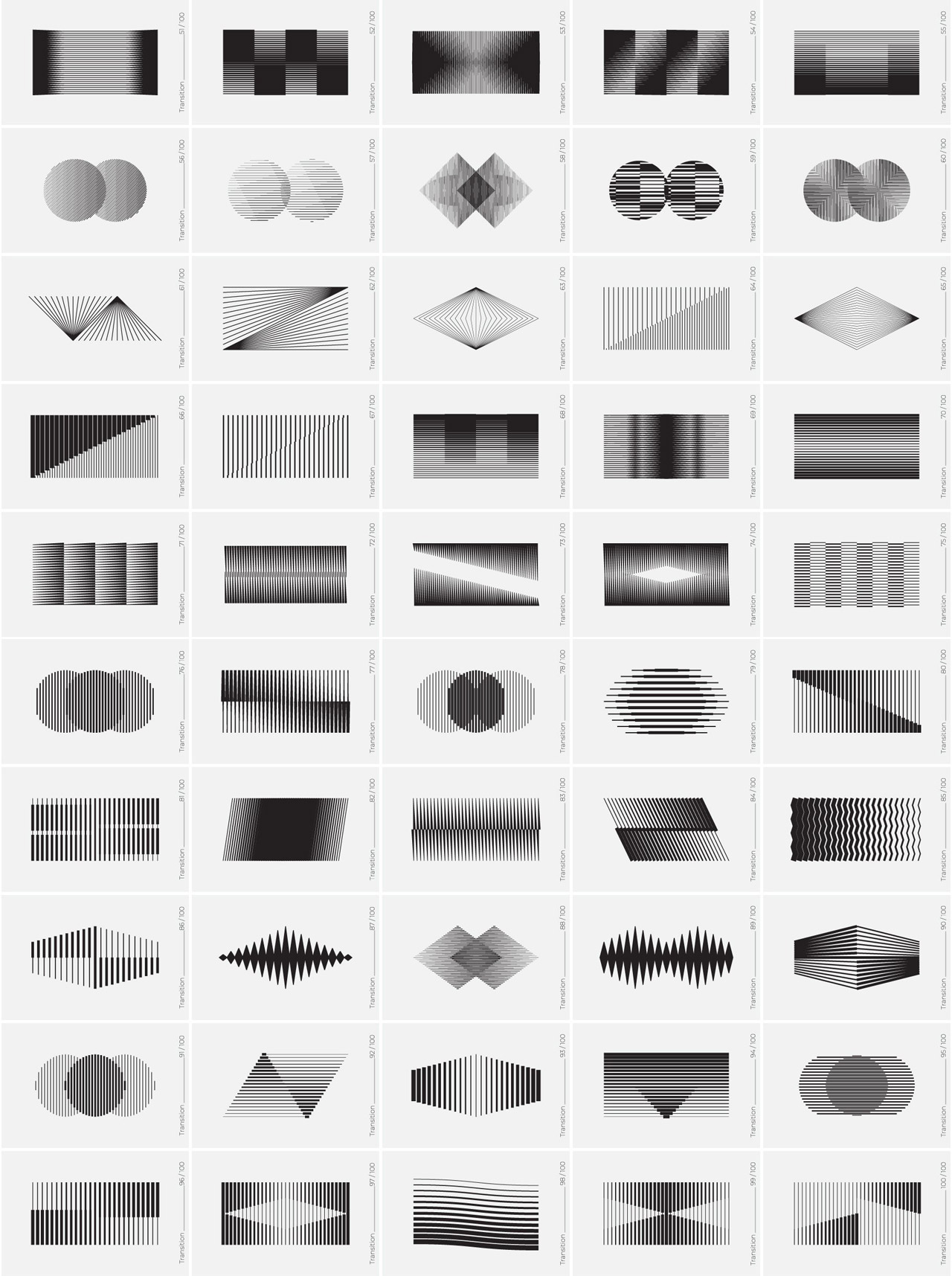 100 Transition Vector Shapes by Ivan Kamzyst