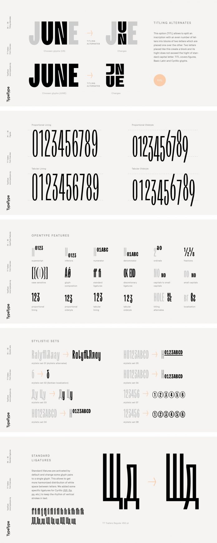 TT Trailers Font Family by TypeType