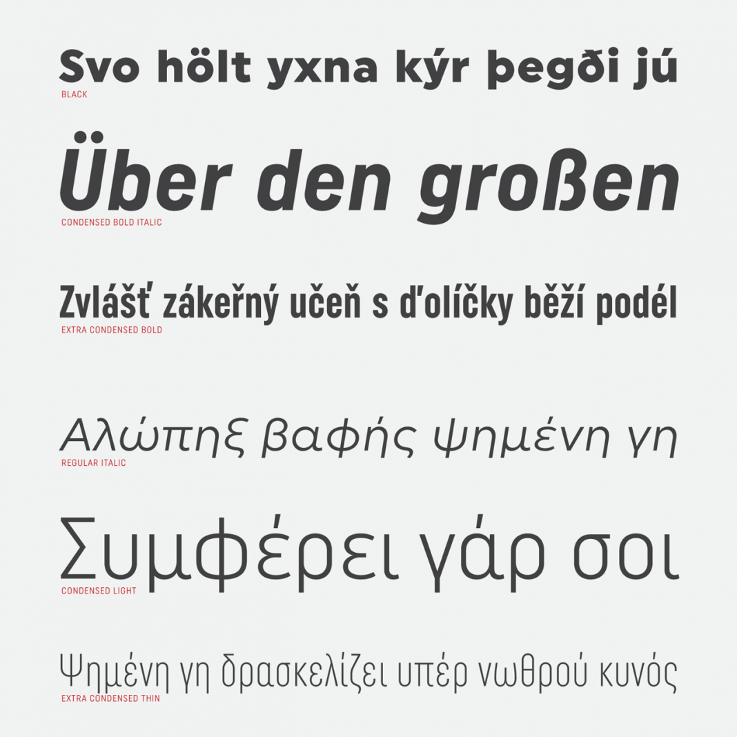 Uniform Pro Font Family from Miller Type Foundry