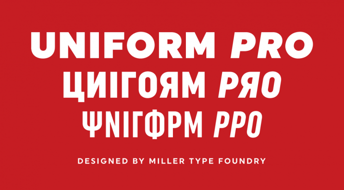 Uniform Pro Font Family from Miller Type Foundry