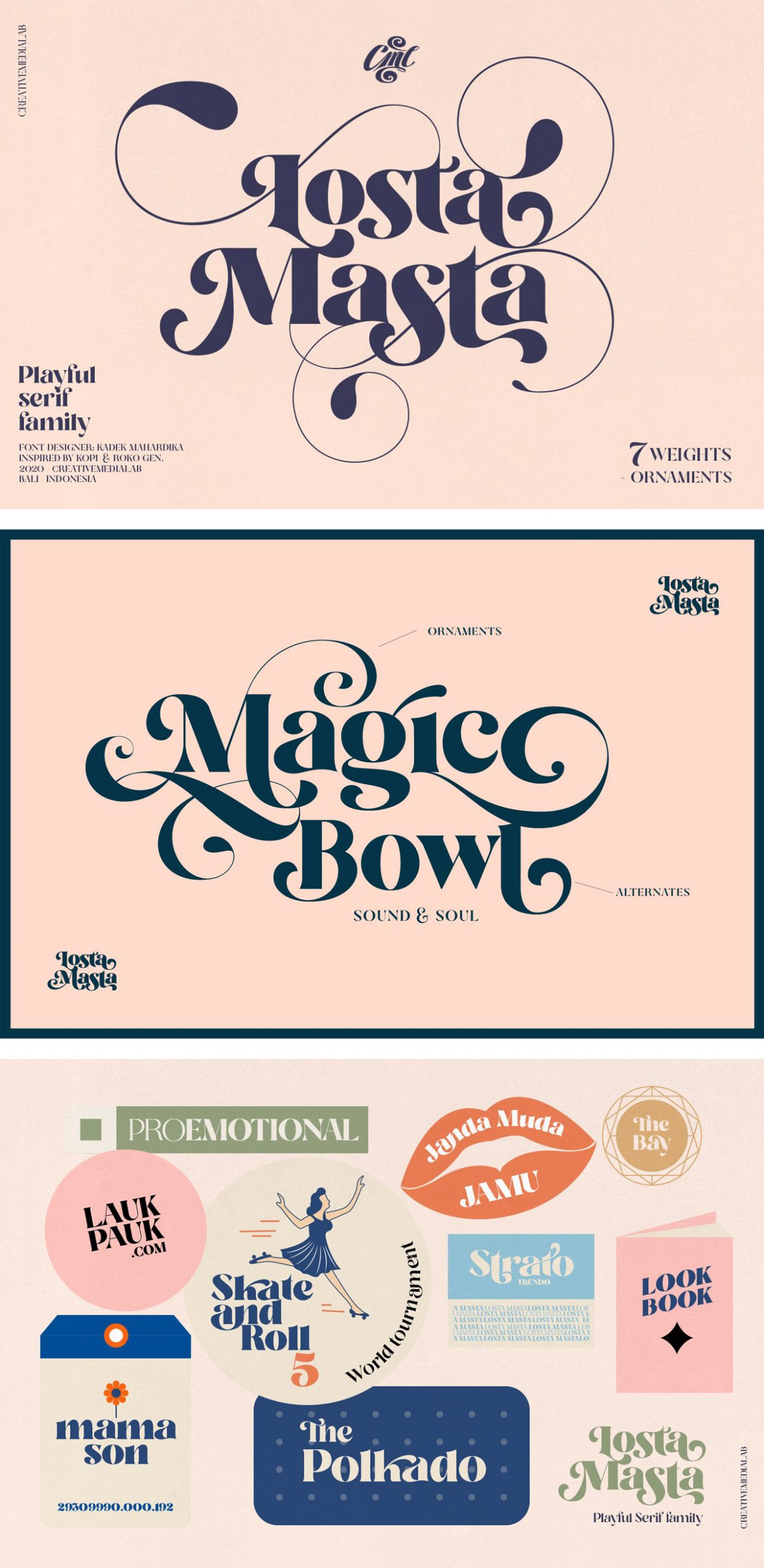 Losta Masta Font Family by Creativemedialab