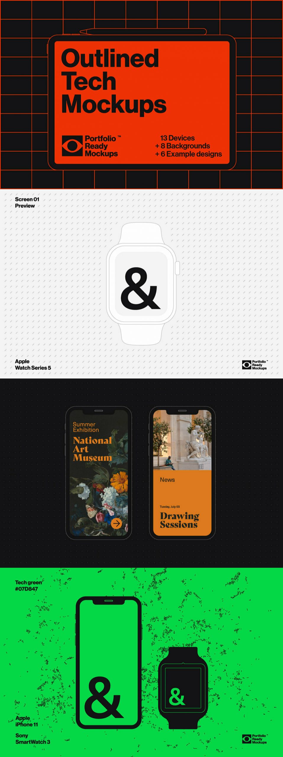 Outlined Tech Mockups