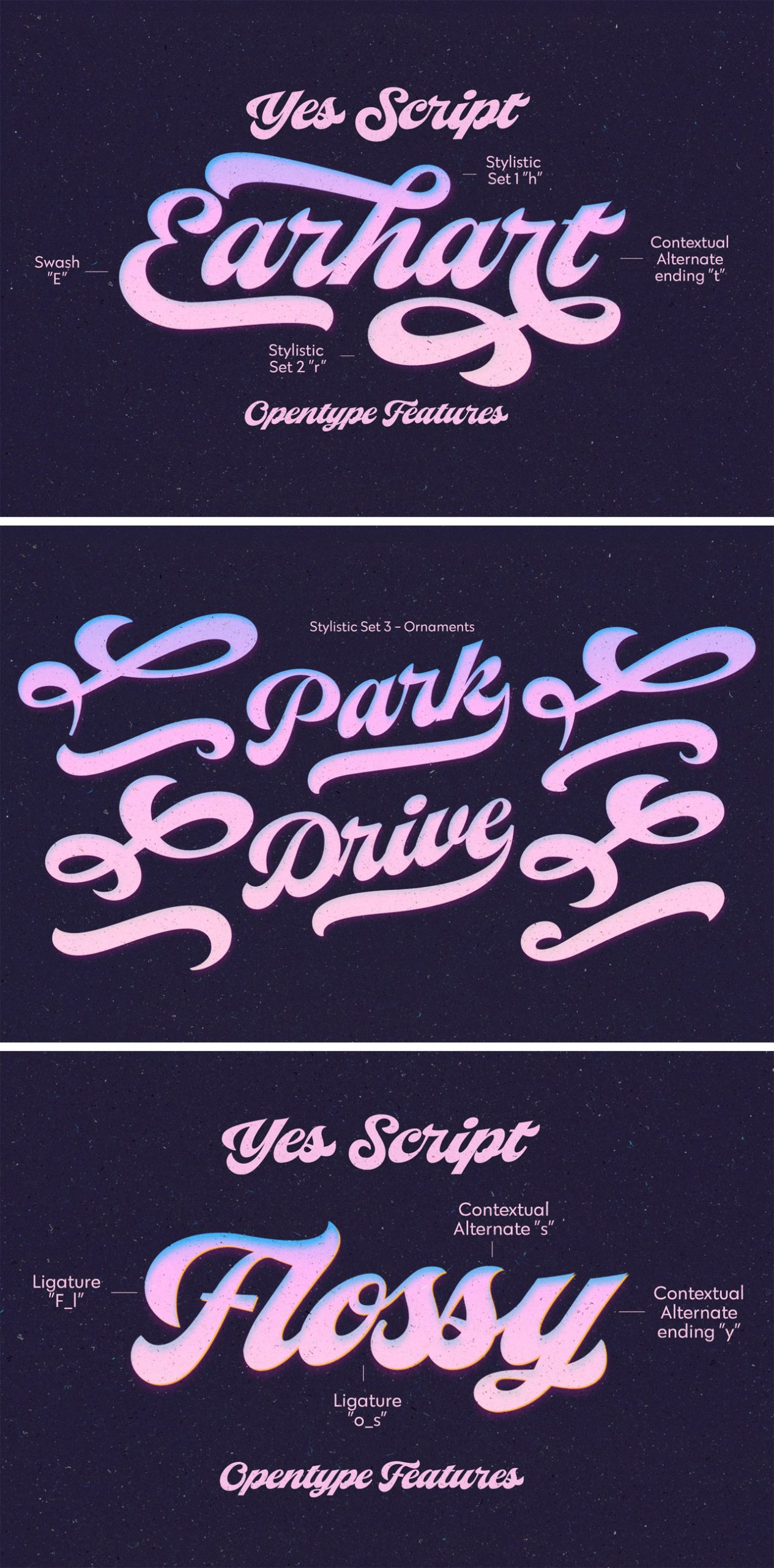 Yes Script — Retro Script Font