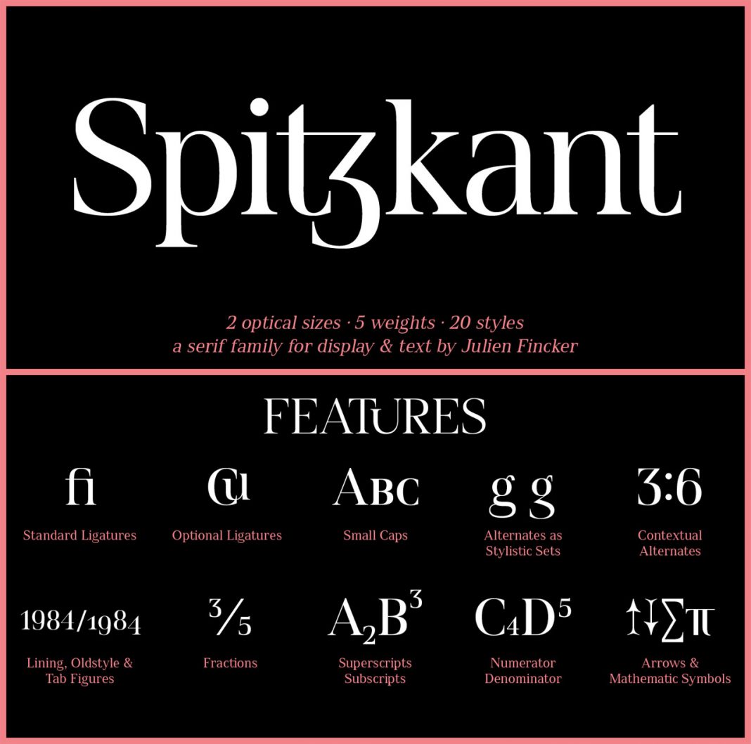 Spitzkant Font Family by Julien Fincker