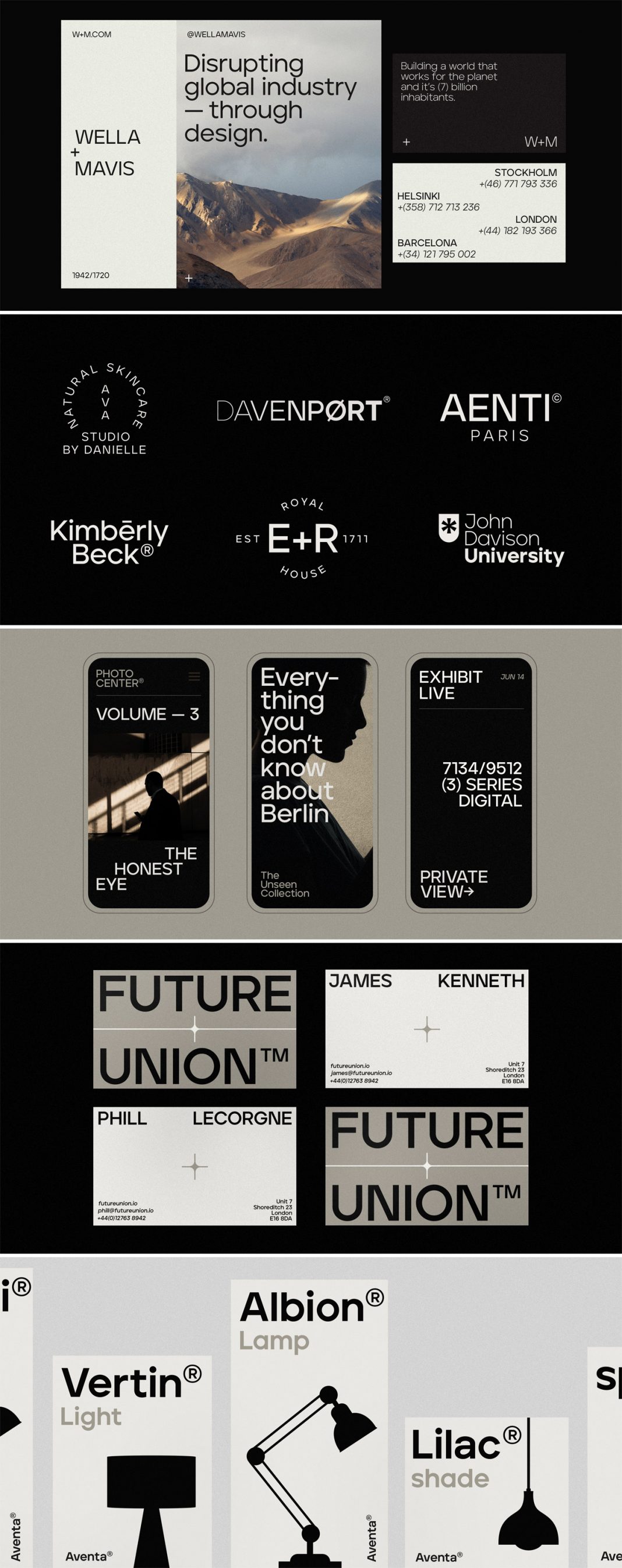 Aventa Font Family by Ellen Luff