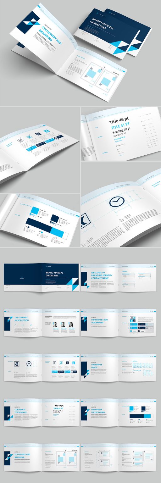 Brand Manual Guidelines Template for Adobe InDesign