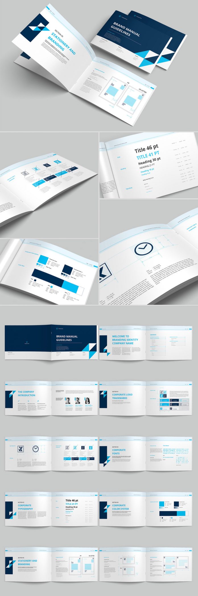 Brand Manual Guidelines Template for Adobe InDesign