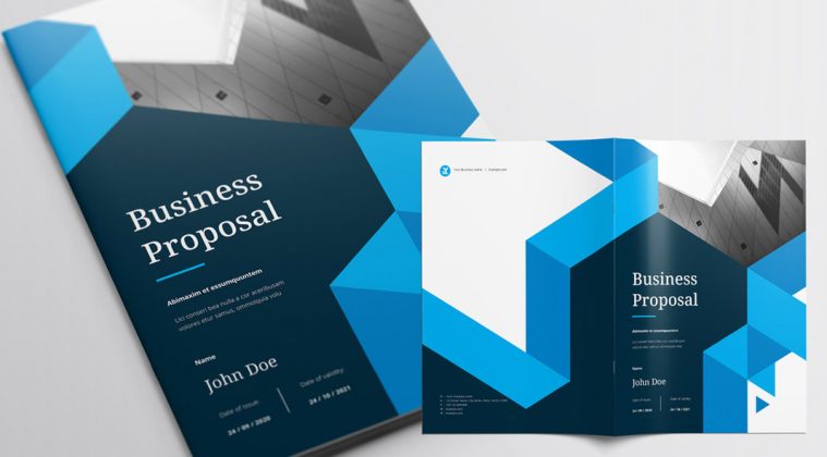Business Proposal Template with Blue Accents