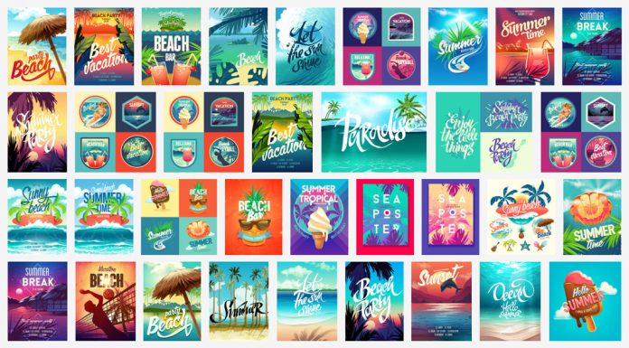 Summer Vacation Vector Graphics