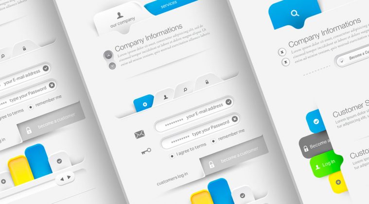 A Colorful Web UI Navigation Kit with Icons