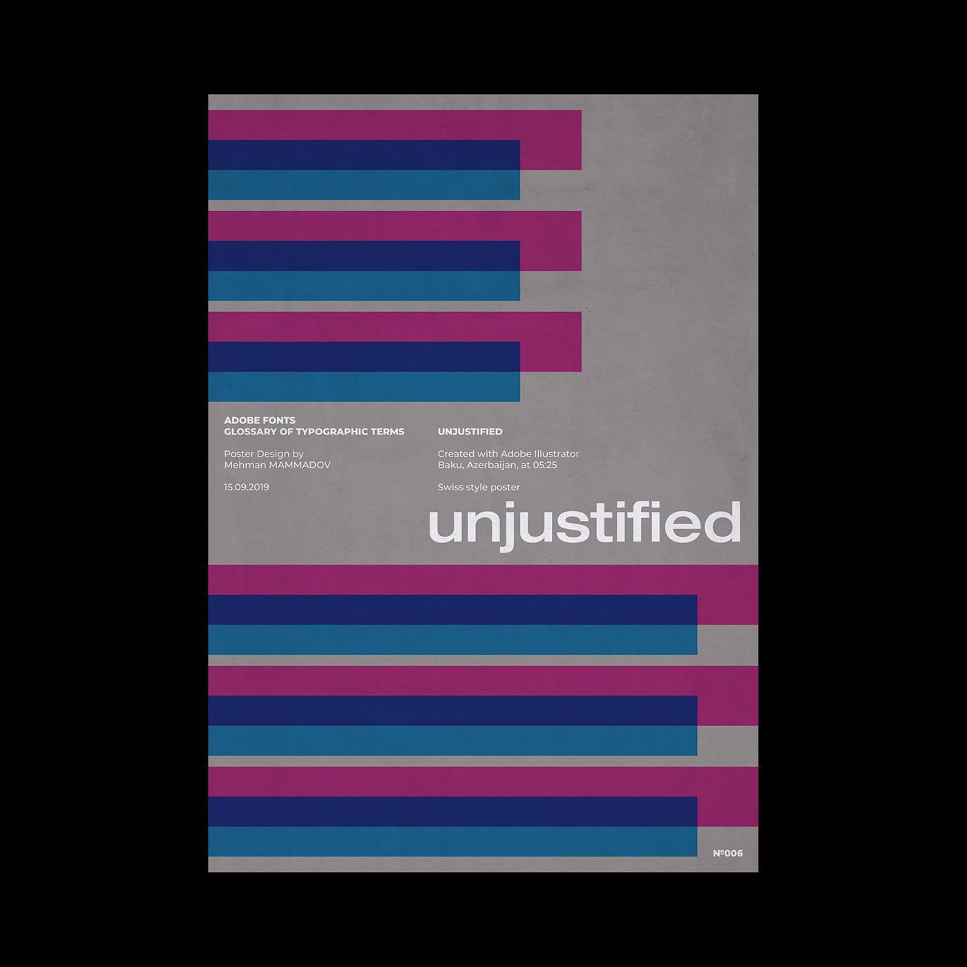 Swiss Graphic Design Inspired Posters based on Typography Terms