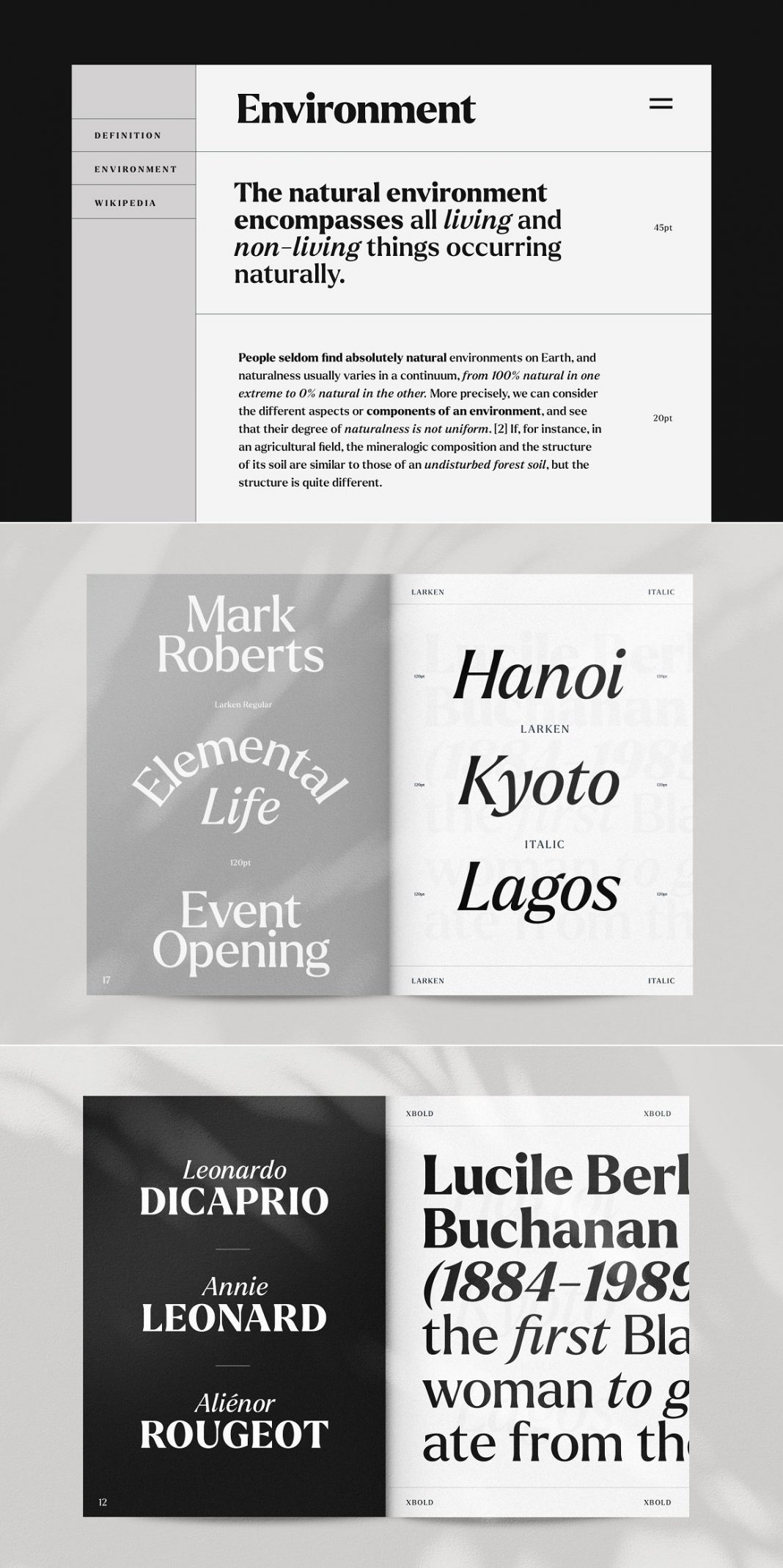 Larken Font by Ellen Luff