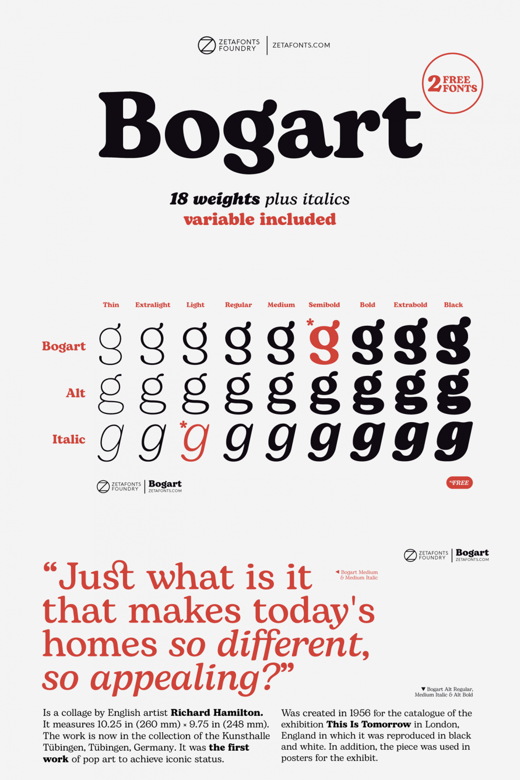 Bogart Font Family from Zetafonts