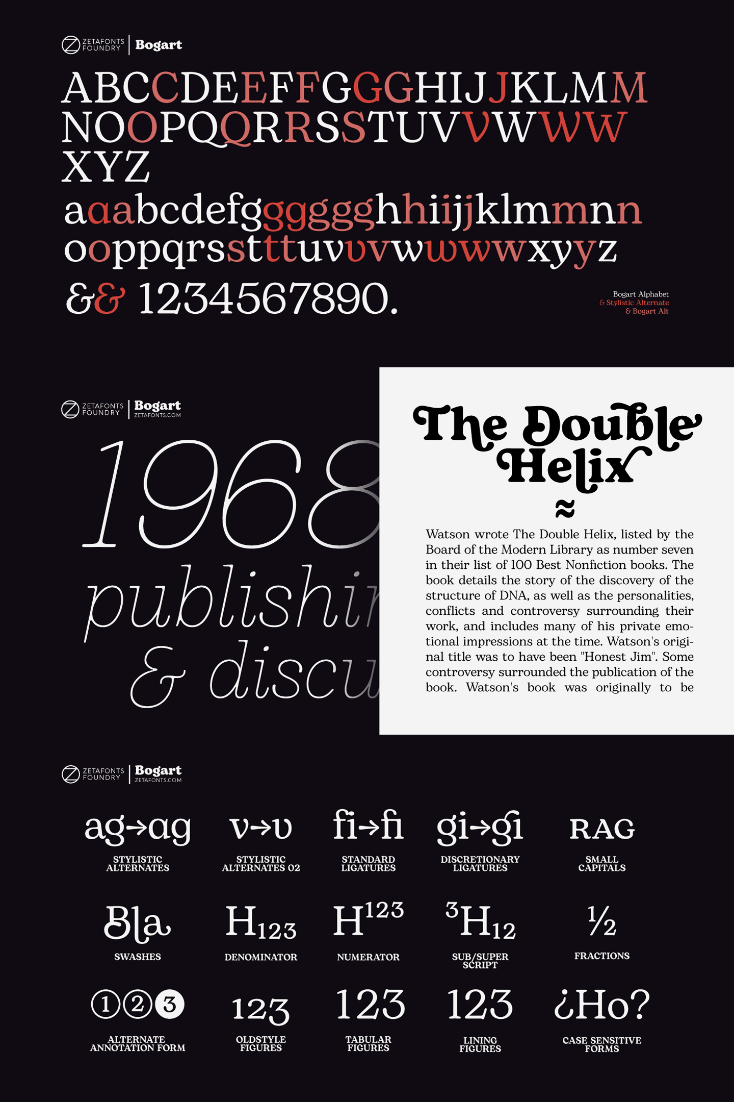 Bogart Font Family from Zetafonts