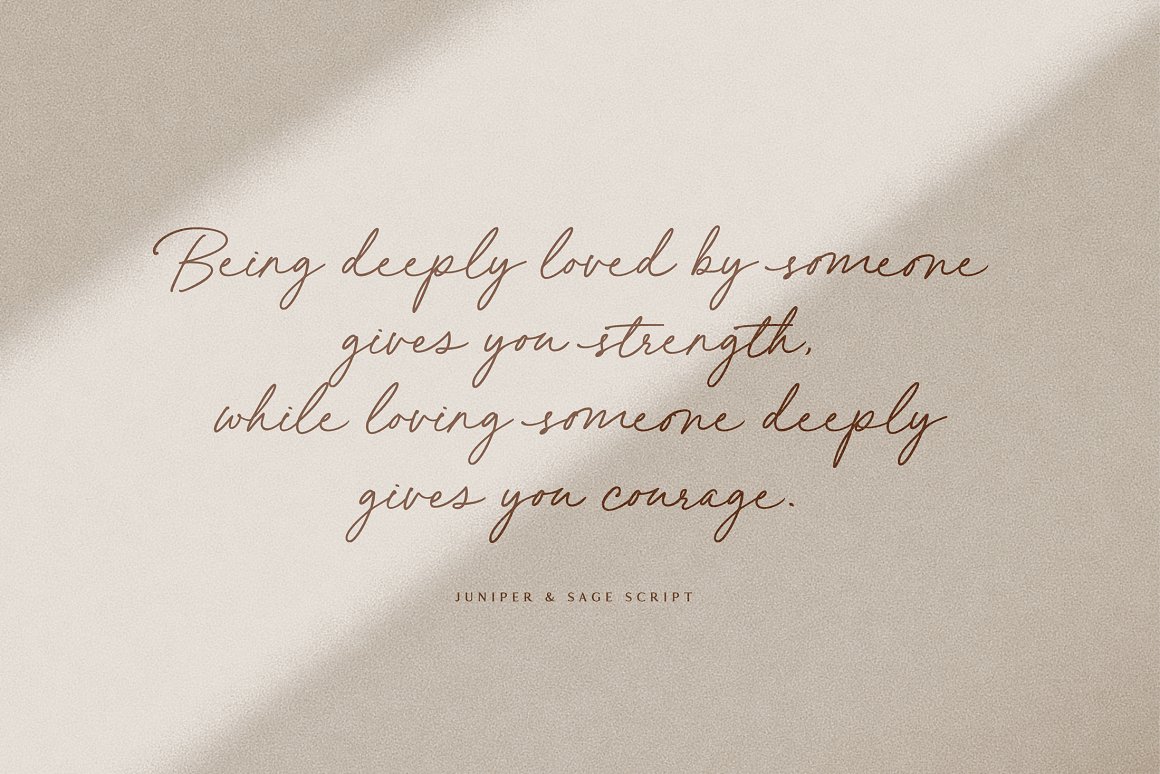 Juniper and Sage Script Font by Nicky Laatz