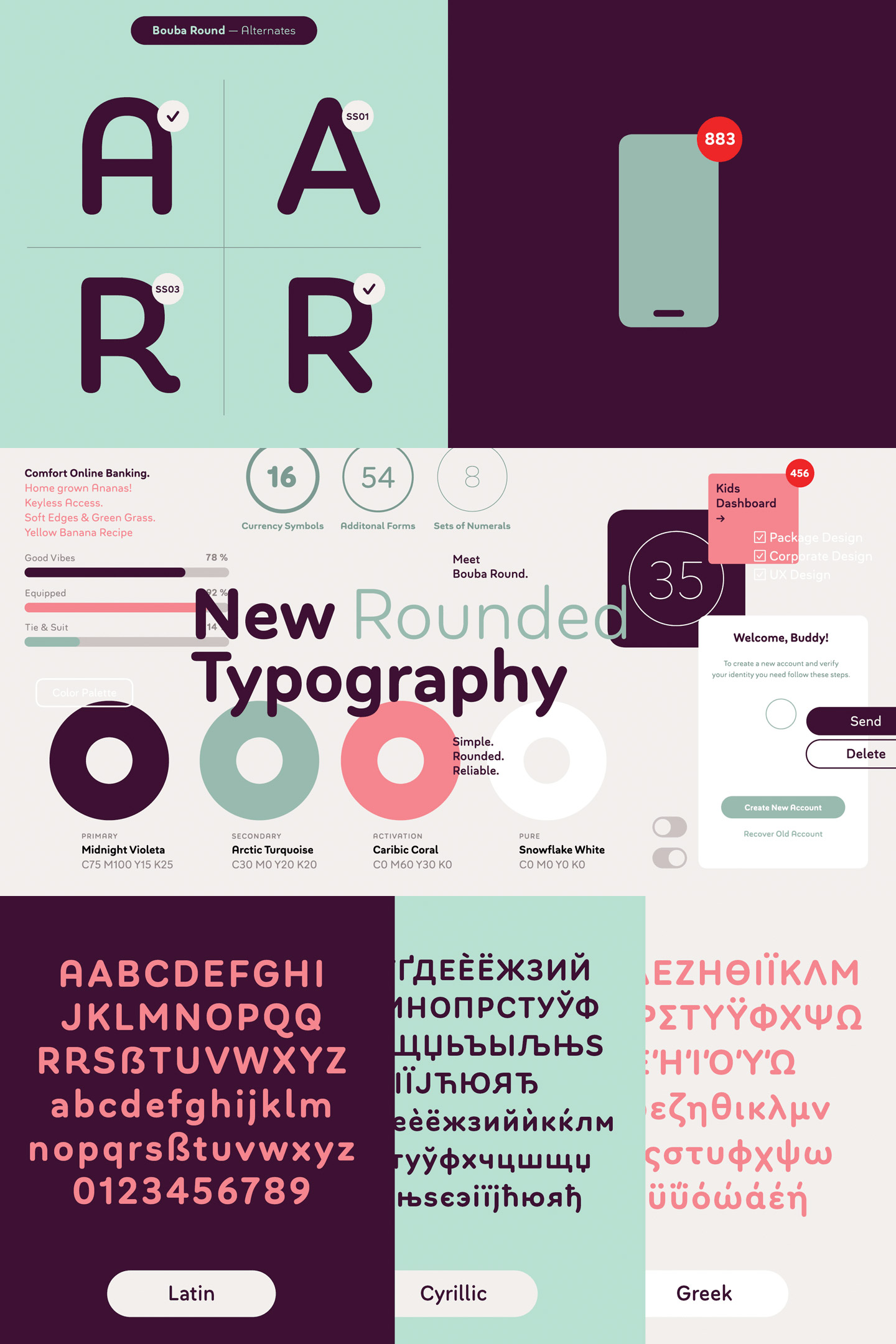 Bouba Round Font Family by HVD Fonts