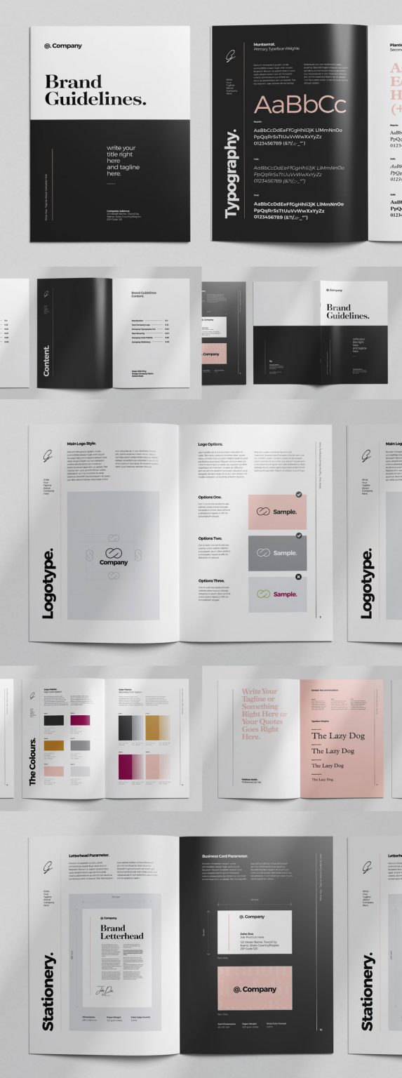 A4 & US Letter Brand Guidelines Template for Adobe InDesign