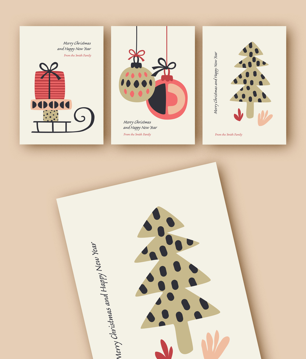 Top 10 Christmas and Holiday Card Templates Available as Vector Graphics