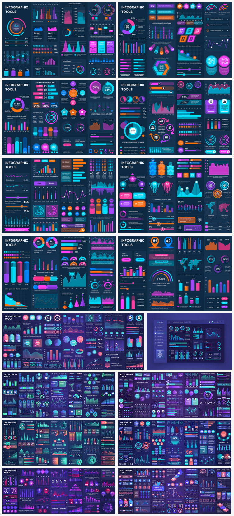 Infographic & Dashboard Vector Templates