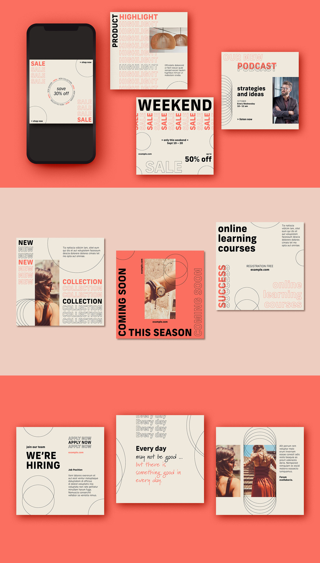 Multipurpose Social Media Post Templates