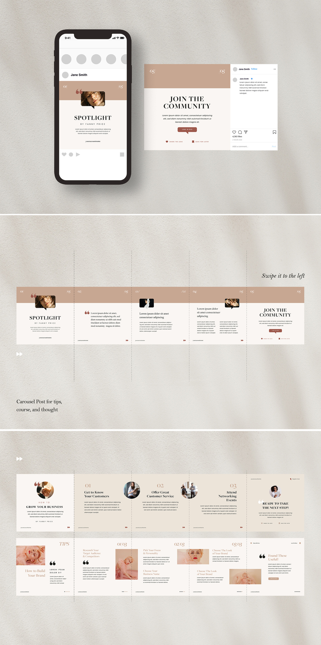 Download 15 Carousel Social Media Post Templates