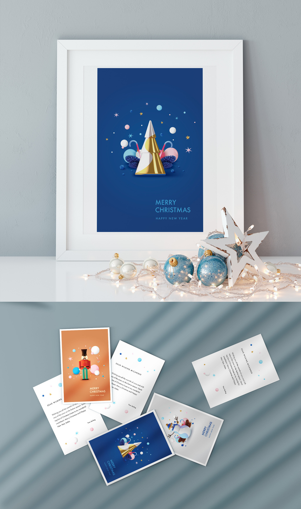 Christmas Greeting Postcard Templates