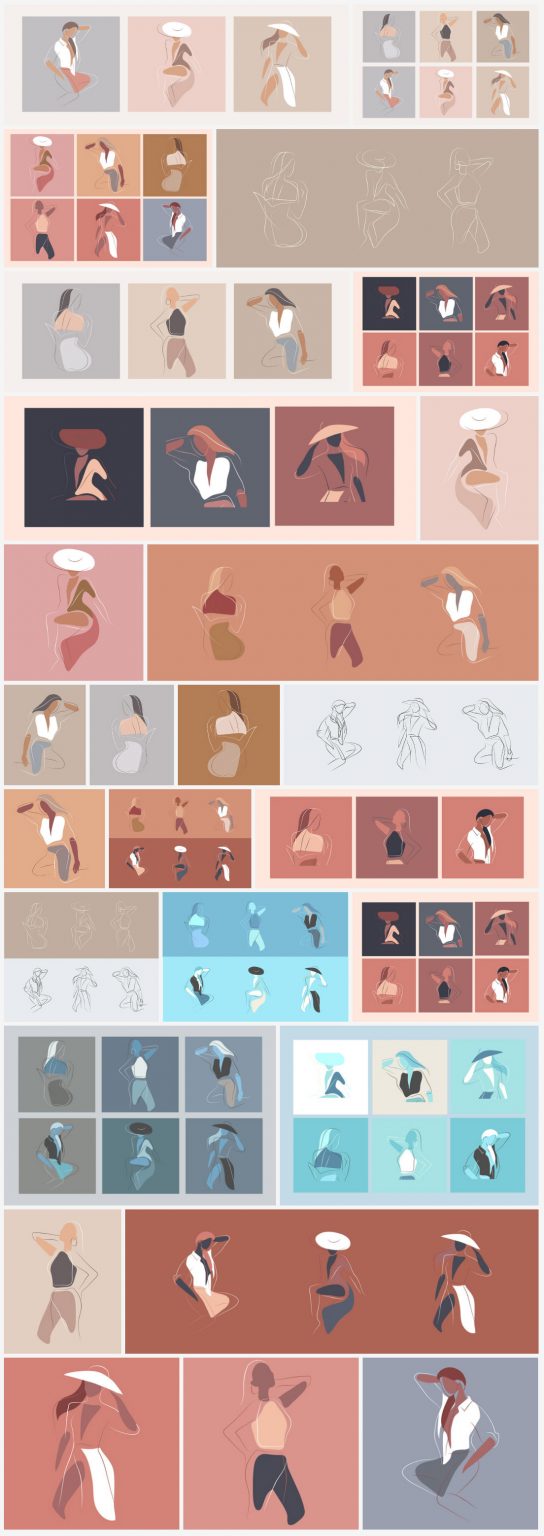 Download Vector Graphics of Feminine Drawings