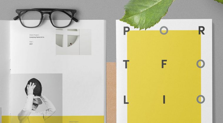 High-Quality Portfolio Template with Yellow & Gray Accents