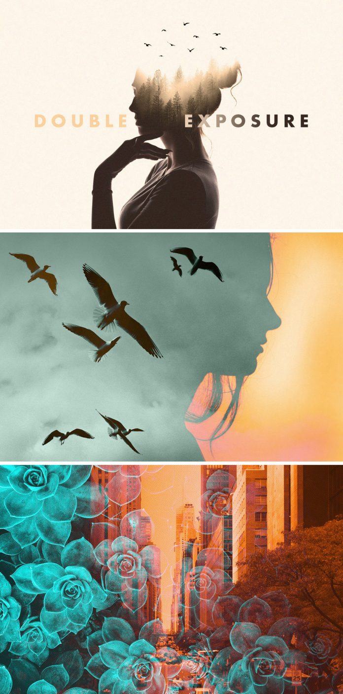 Duotone Double Exposure Photoshop Effects