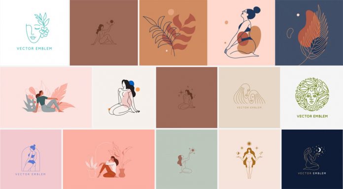Download Female Vector Graphics in a Minimal Style
