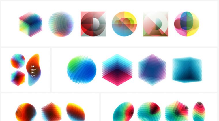 Download Abstract geometric Vector Graphics of Overlapping Design Elements