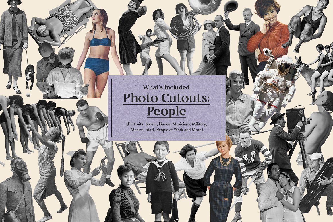 Vintage Collage Creator for Adobe Photoshop