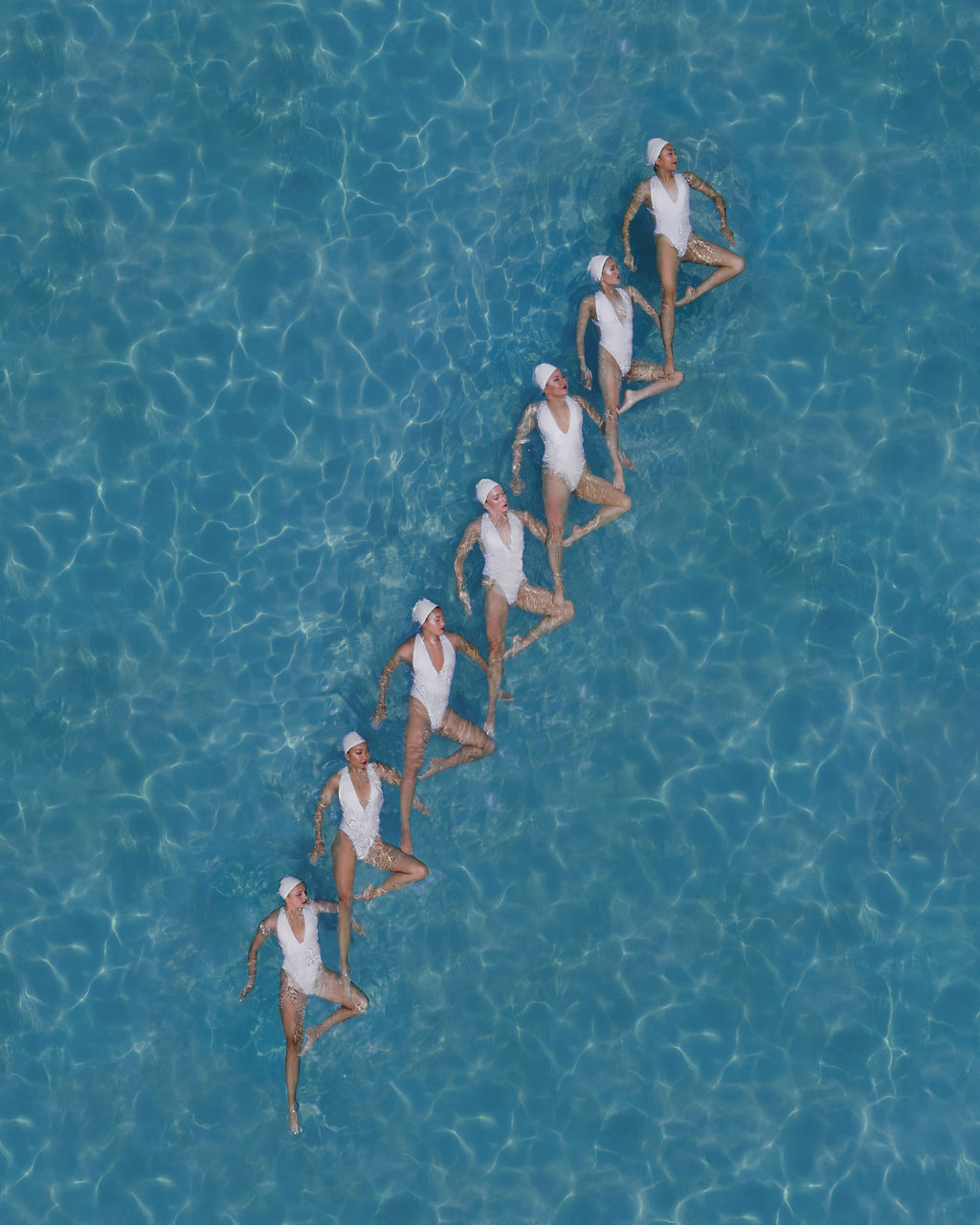 Synchronized Swimming Aerial Photography by Brad Walls