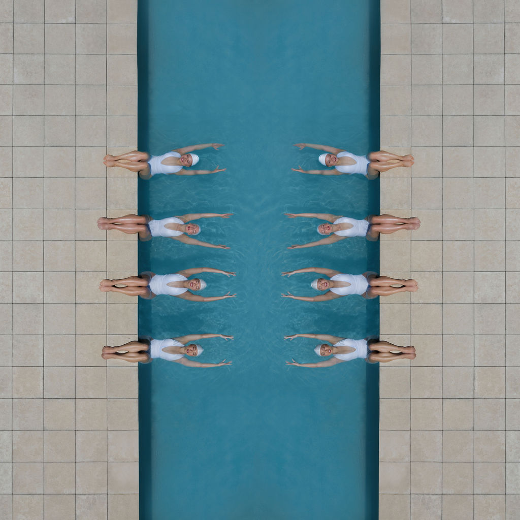 Synchronized Swimming Aerial Photography by Brad Walls
