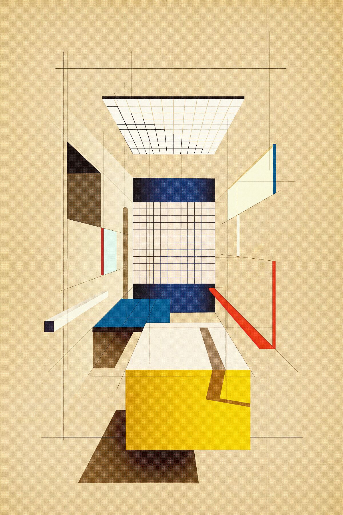 Mid-Century Modernism & Bauhaus-inspired Posters by Studio Sander Patelski