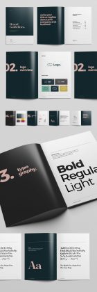 US Letter & A4 Brand Guidelines InDesign Brochure Template
