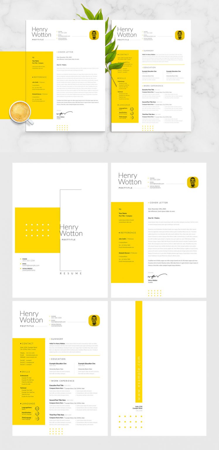 A Modern & Minimalist Resume Template for Adobe InDesign