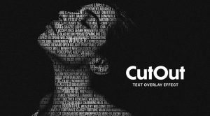 Cut-Out Text Portrait Photo Effect Mockup for Adobe Photoshop