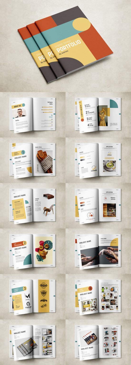 Graphic Design Portfolio Template for Adobe InDesign